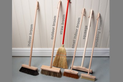 Brooms and brushes, indoor, outdoor squeegee and straw brooms